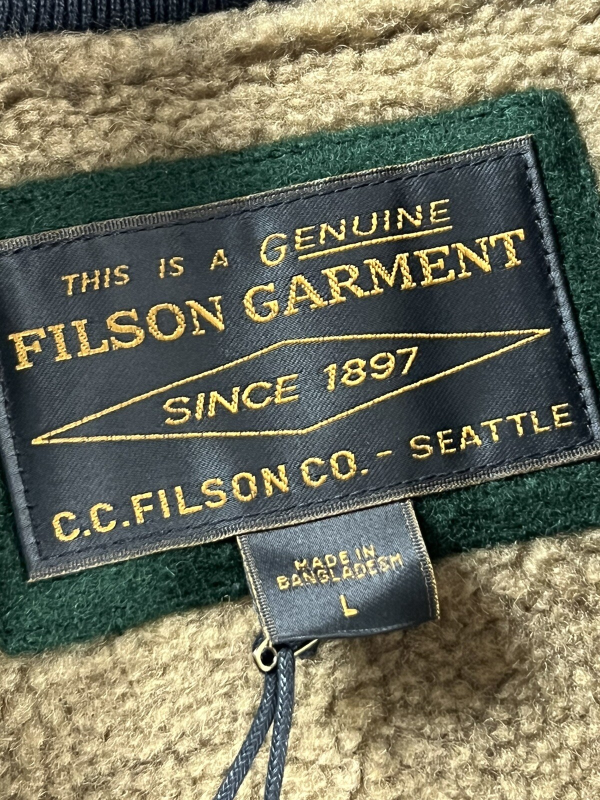 FILSON LINED MACKINAW WOOL WORK VEST DARK SPRUCE L NWT | eBay