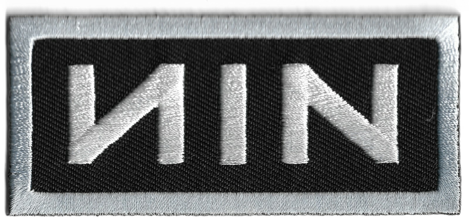 Nine Inch Nails NIN Silver & Black Logo Logo Patch Embroidered Iron or ...