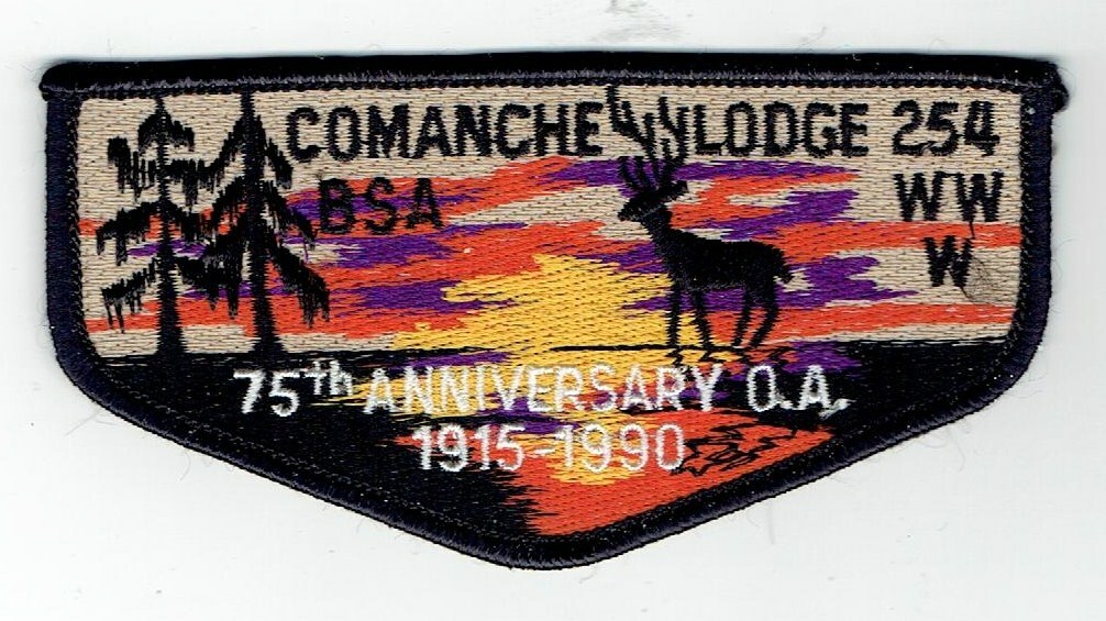 Comanche Lodge #254 OA - 75th Ann. OA (1915-1990) - S14 Issue Flap ...