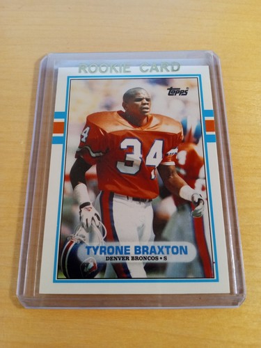 1989 Topps Traded #82 TYRONE BRAXTON Denver Broncos ROOKIE Football ...