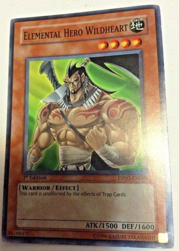 Yu Gi Oh Card Elemental Hero WIldheart DP03-N003 1996 Yu-Gi-Oh Trading ...
