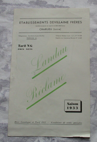 Vintage French Landau Reclame Saison 1933 ~ Pram Pushchair Catalogue ...