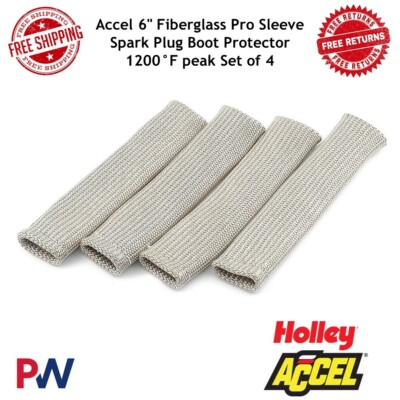 Accel 6" Fiberglass Pro Sleeve Spark Plug Boot Protector 1200?F peak ...