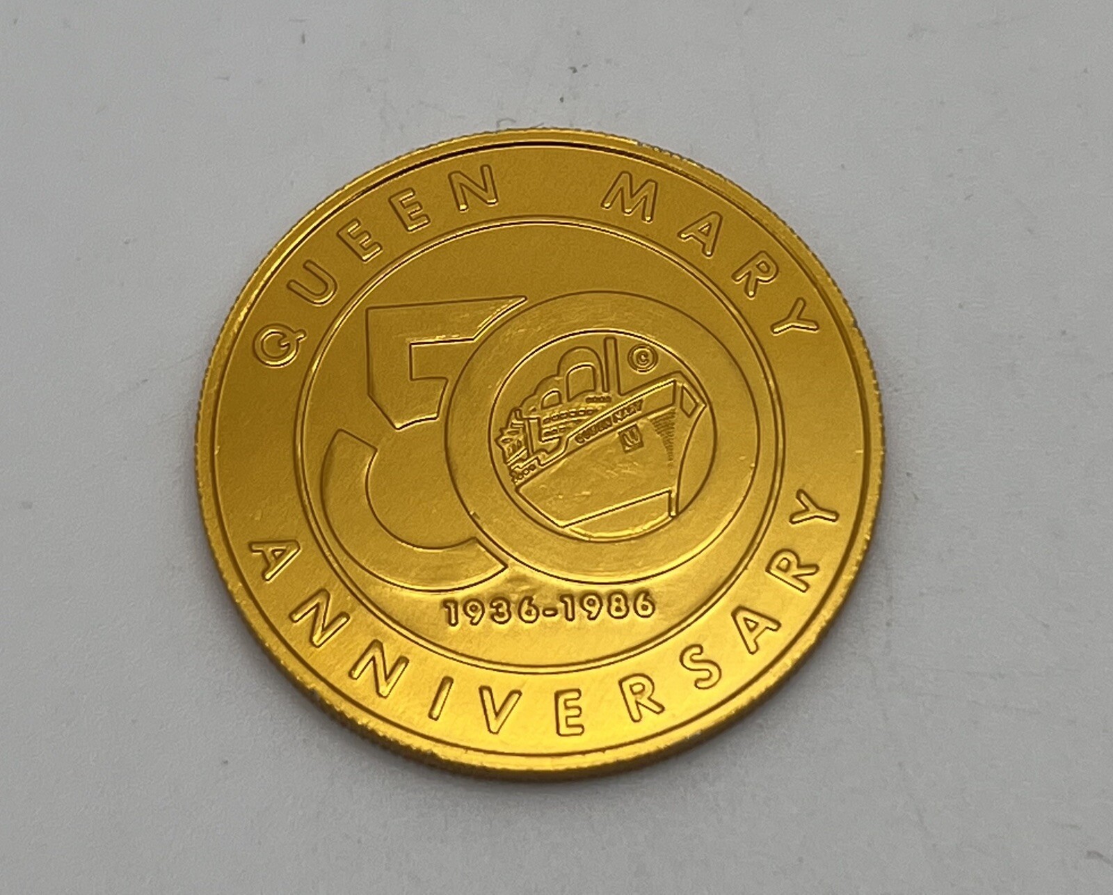 Vintage 1986 Queen Mary 50th Anniversary Limited Edition Coin | eBay