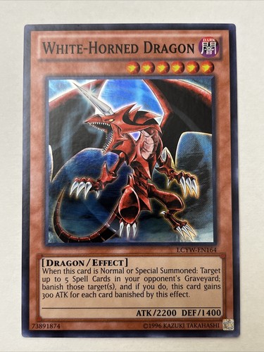Yugioh White-Horned Dragon LCYW-EN164 Super Rare NM | eBay