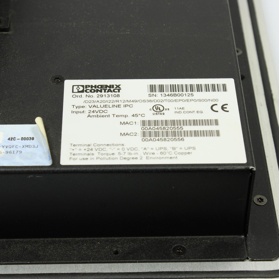 Phoenix Contact ValueLine IPC Intel Core 2 Duo L7400 3GB No Drive/OS 19 ...