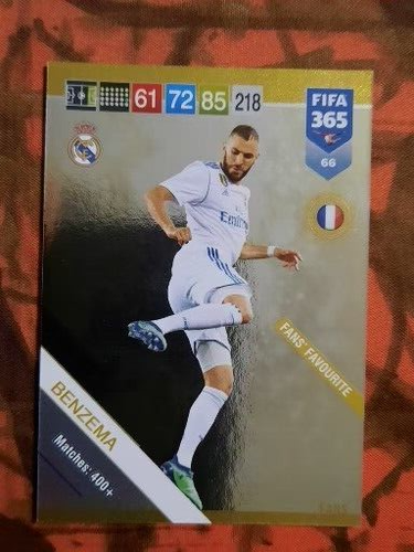 KARIM BENZEMA 2019 Panini FIFA 365 Adrenalyn XL Trading Card FAN'S ...