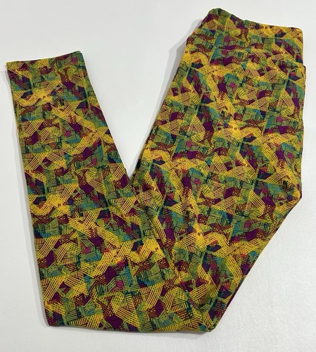 NWT LuLaRoe OS Leggings W/ Multi-Color Geometric Design- One Size | eBay