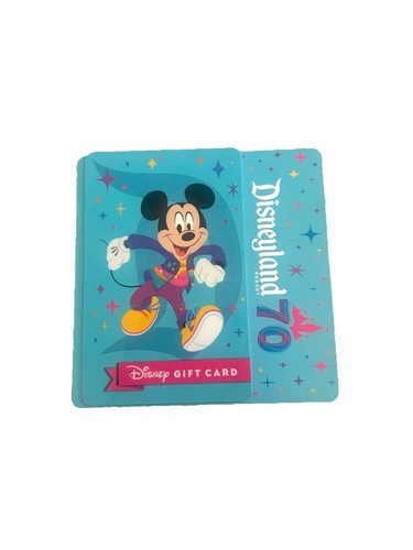 Disney Parks 2025 Disneyland 70th Anniversary Mickey Gift Card -NO ...