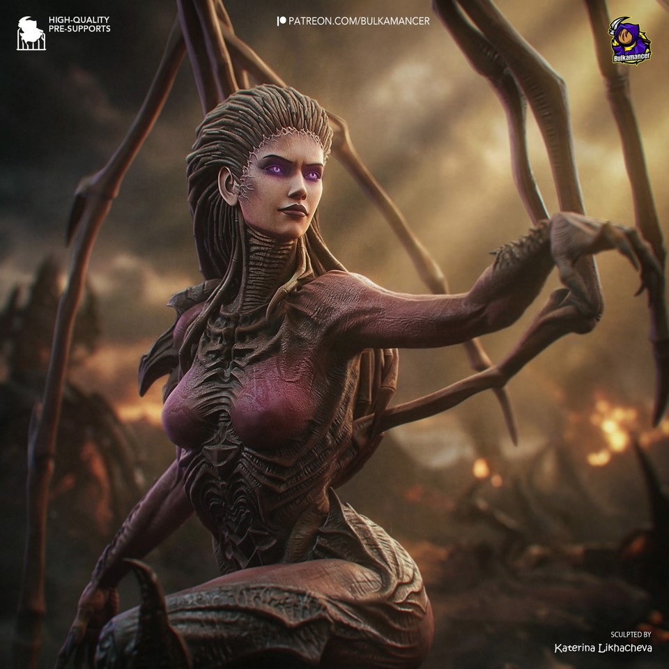 Sarah Kerrigan - Starcraft - 1:8 Scale, Fan Art, Resin Model Kit ...