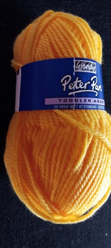 Peter Pan 2-ply Acrylic & Nylon Yellow Wendy Yarn 50 gram England NEW ...