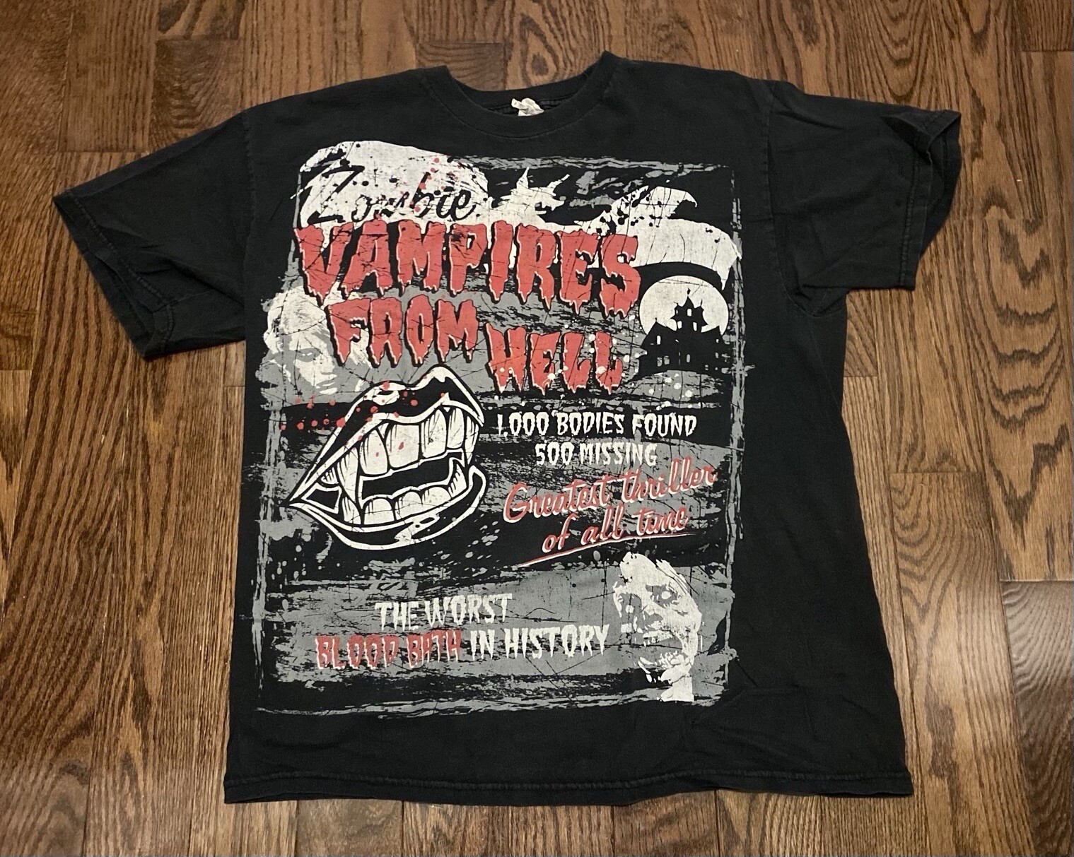 Zombie Vampires From Hell Vintage Tee Size Adult Large - Gem