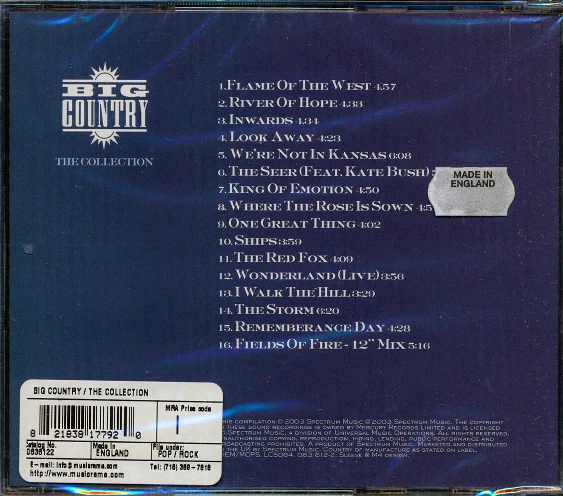 The Collection by Big Country (CD, Nov-2003, Spectrum Music (UK)) for ...