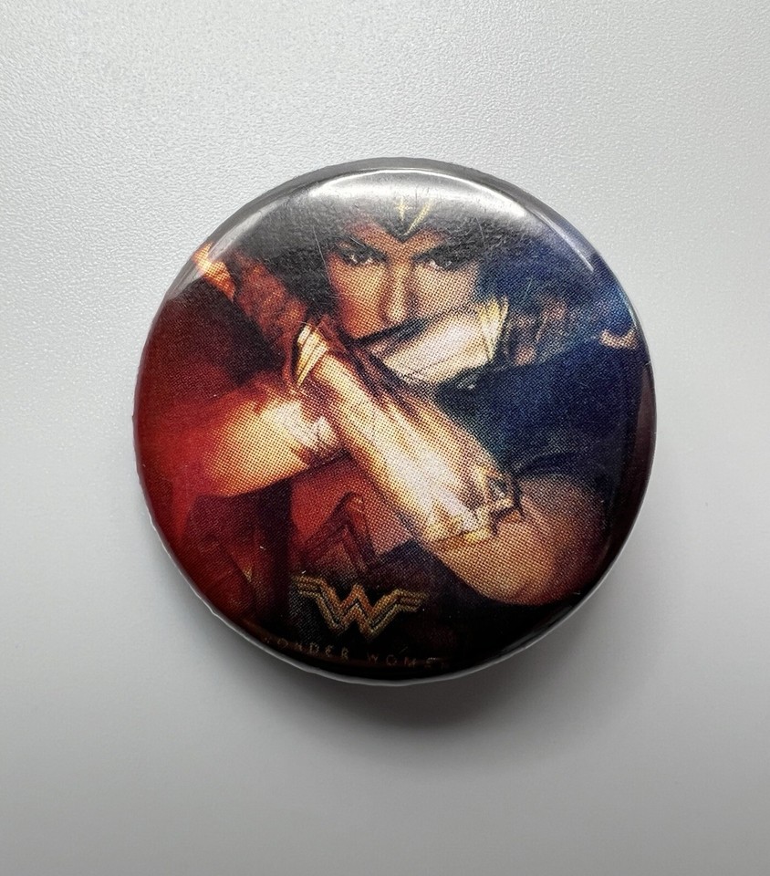 Wonder Woman pin button pinback DC comics Official WW Logo Pin Crossed ...