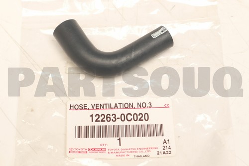 122630C020 Genuine Toyota HOSE, VENTILATION, NO.3 12263-0C020 | eBay