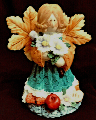 Fall/Harvest Angel Figurine 4" high x 3 1/2" wide | eBay