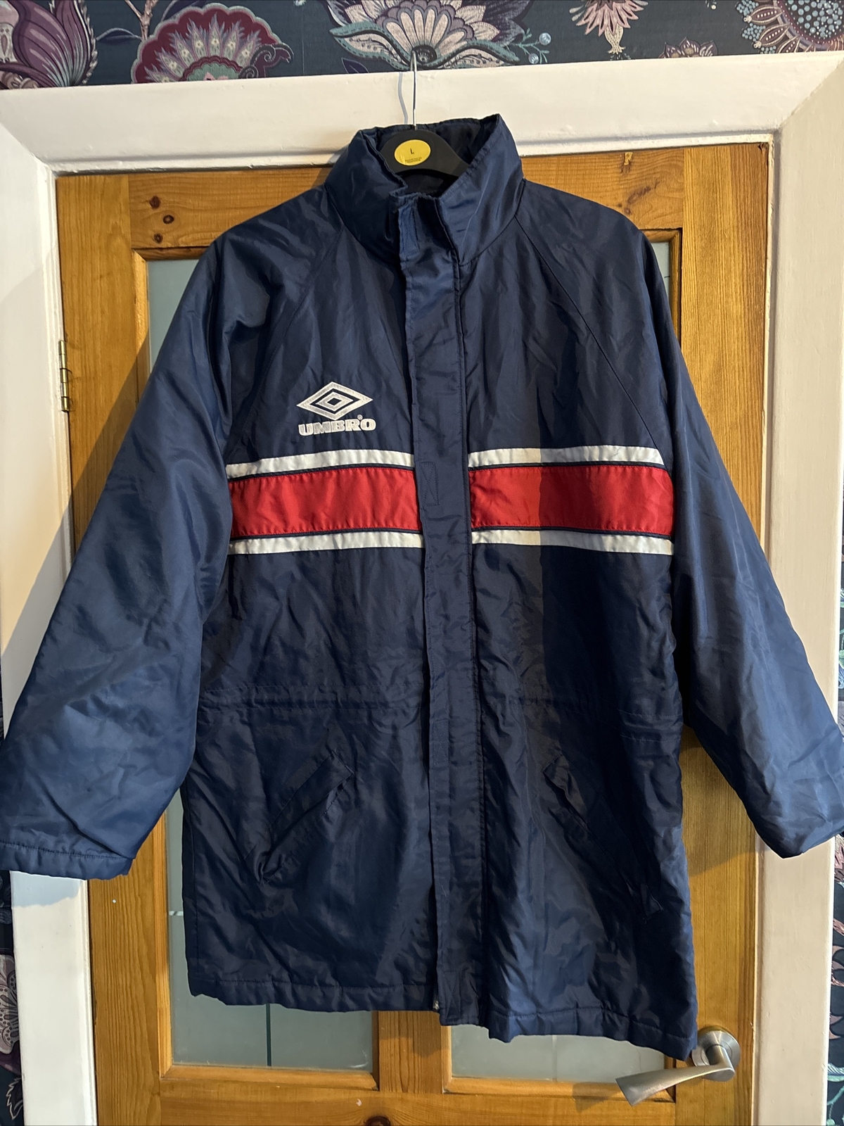 Umbro Managers Stadium Trench Jacket Men’s Medium Coat 90s Vintage ...