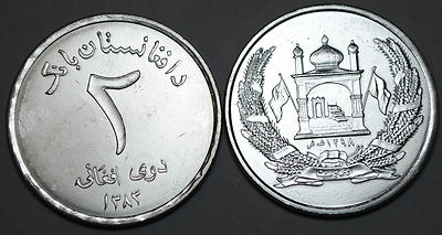2004 Afghanistan 2 Afghanis Coin Unc from Roll BU Nice KM# 1045 | eBay
