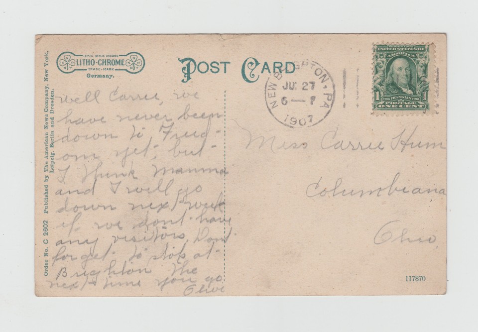 Morado, PA - c.1907 - Scene on the Beaver River Pennsylvania Postcard ...