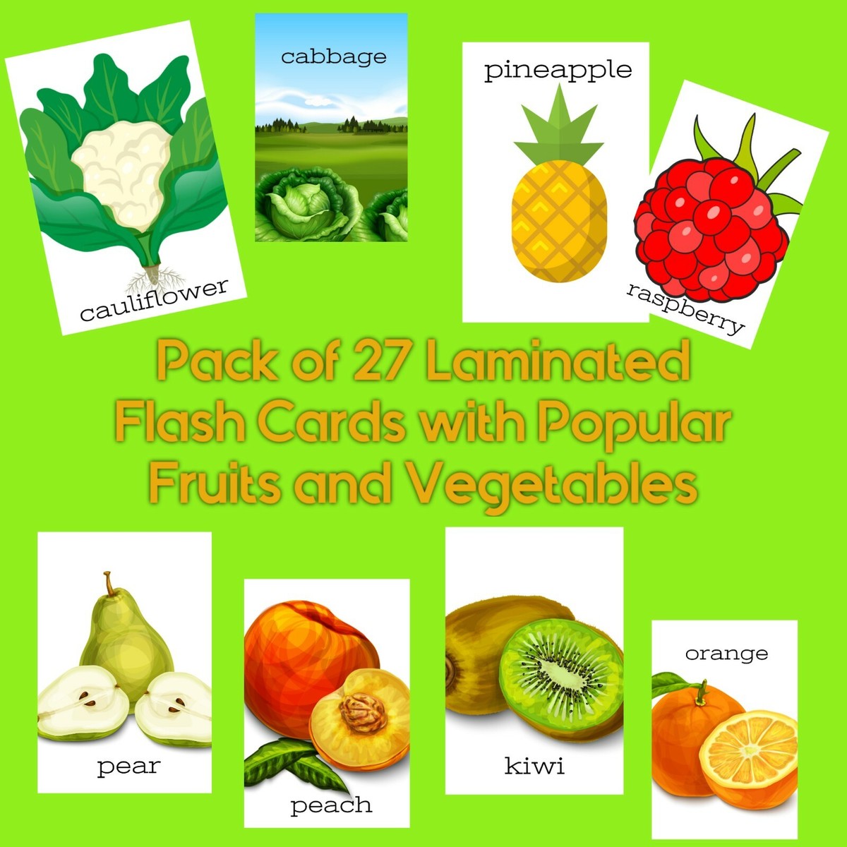 Fruit And Vegetable Flash Cards Printables Buy Ilearnngrow Babys's