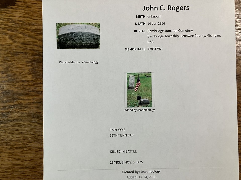 1864 - Civil War Document - 12th Tennessee Cavalry - 2 UNION Military ...