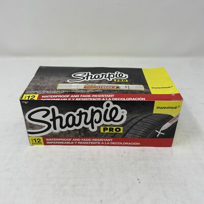 Sharpie Mean Stream Permanent Marking Stick - White - Bullet Tip - 12 ...