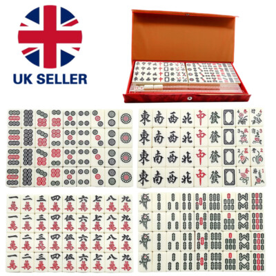 Vintage Chinese Mahjong Set Traditional 146 Tiles Mah-Jong Game Set W ...