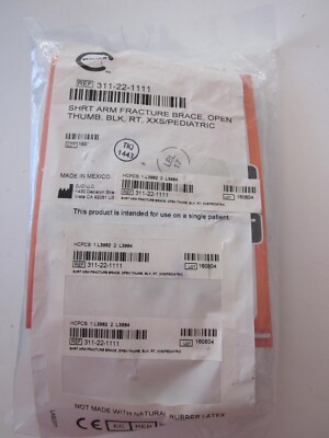 EXOS 311-22-1111 Short Arm Fracture Brace, Open Thumb Right XXS ...