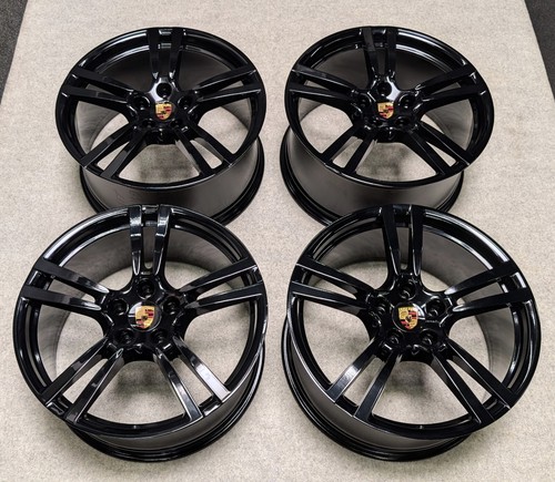 4 Factory Porsche 958 Cayenne GTS Turbo S 21" OEM Wheels Black Rims | eBay