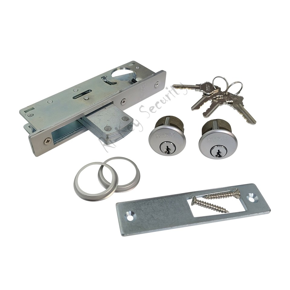 Storefront Door Mortise Lock Bolt Deadbolt with 2 Cylinders Adams Rite ...