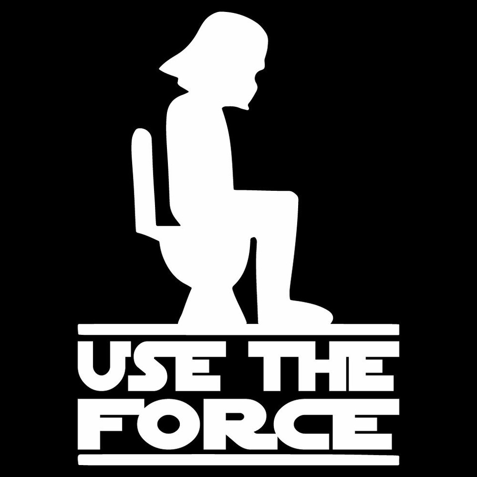 7" USE THE FORCE Vinyl Decal Sticker Window Laptop Star Wars Funny ...