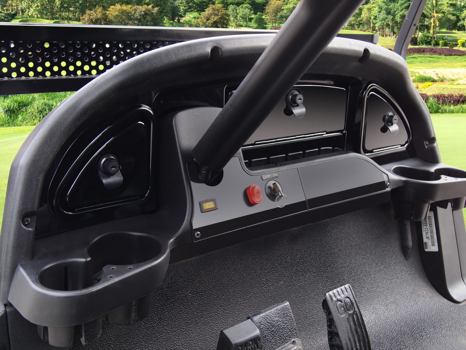 Glossy Black Golf Cart Dash Kit with Locks For Club Car Precedent 2008. ...