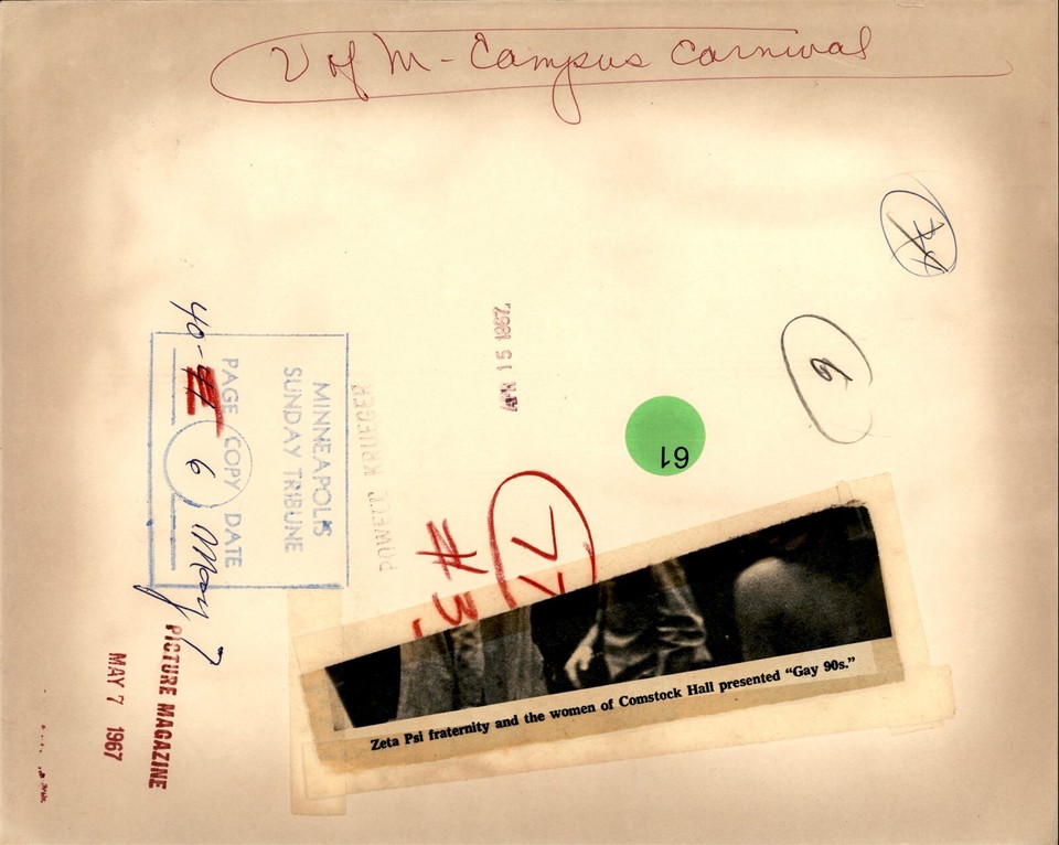 LD312 '67 Orig Photo UNIV MINNESOTA COMSTOCK HALL LADIES CAMPUS ...