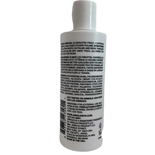 Arrojo Defrizz Serum Tames Static Smooths Hair Anti Frizz 4.0 fl oz ...