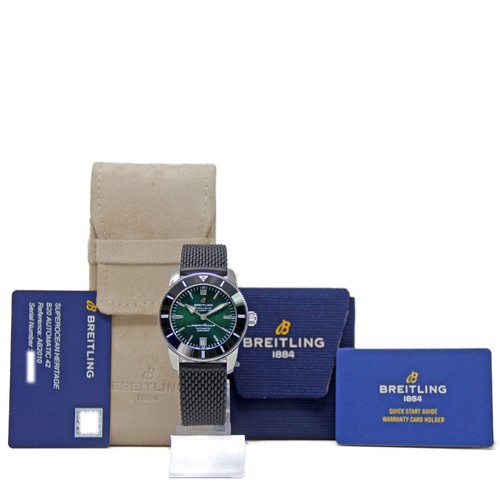NEW Breitling Superocean Heritage Automatic 42 Green Steel ...