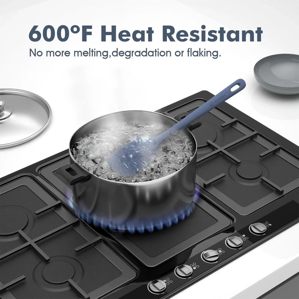 5 Pieces Silicone Spatula Set, Food Grade Rubber Spatula, Upgrade ...