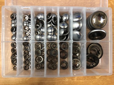 200+ No, CAPPED/UNCAPPED, STARLOCK WASHERS. "PUSH ON FASTENERS", 4mm TO ...
