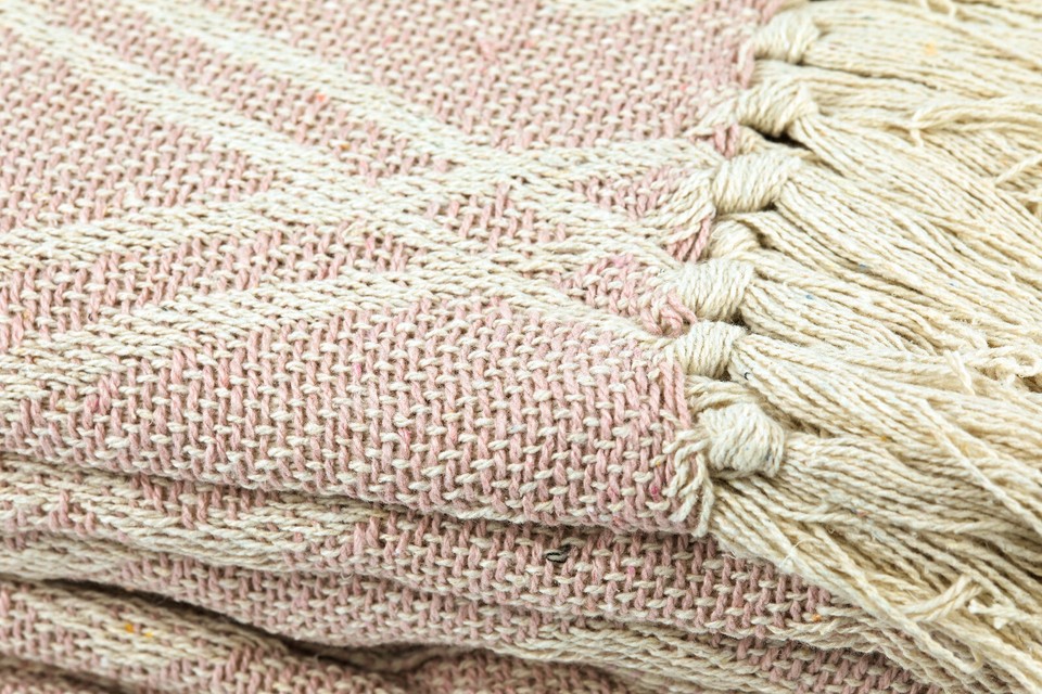 100% Cotton Woven Diamond Geometric Scandi Sofa / Bed Throw in 4 ...