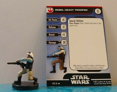 Star Wars Miniatures Rebels & Imperials REBEL HEAVY TROOPER #2P8/24 W/C ...