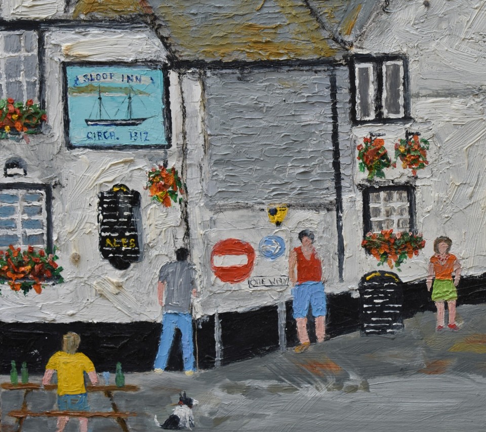 Gordon Couch Original Acrylic Painting The Sloop Inn St Ives Cornwall ...