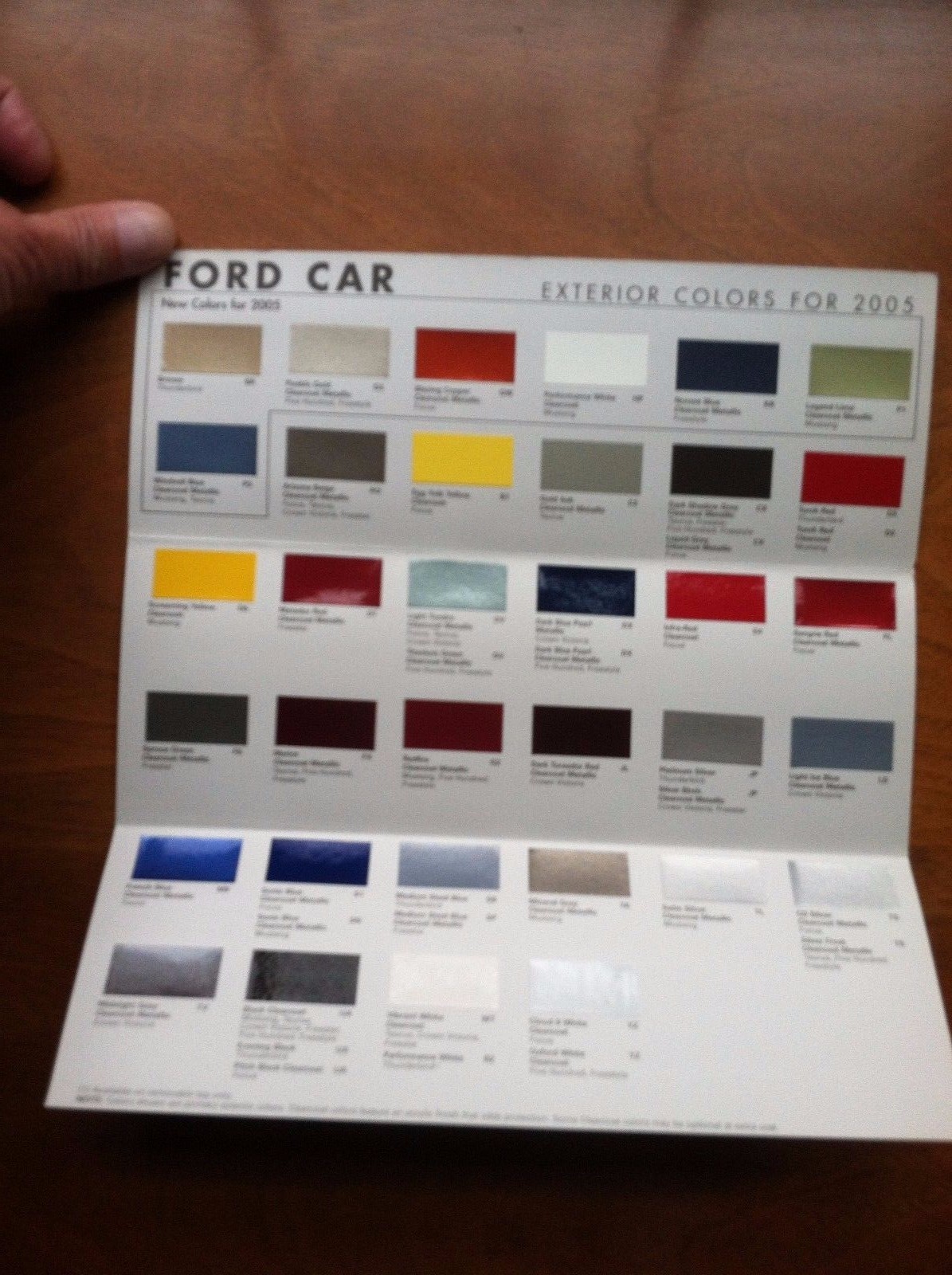 2005 FORD CAR COLOR SELECTION, COLOR CHIPS SAMPLE BROCHURE | eBay