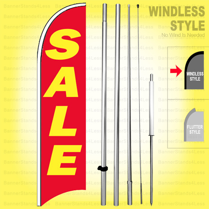 SALE - Windless Swooper Flag Kit 15' Feather Banner Sign rb-h | eBay