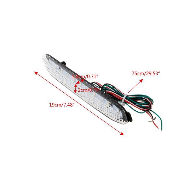 2Pcs LED Rear Bumper Reflector Spotlight Fog Tail Stop Brake Lights ...