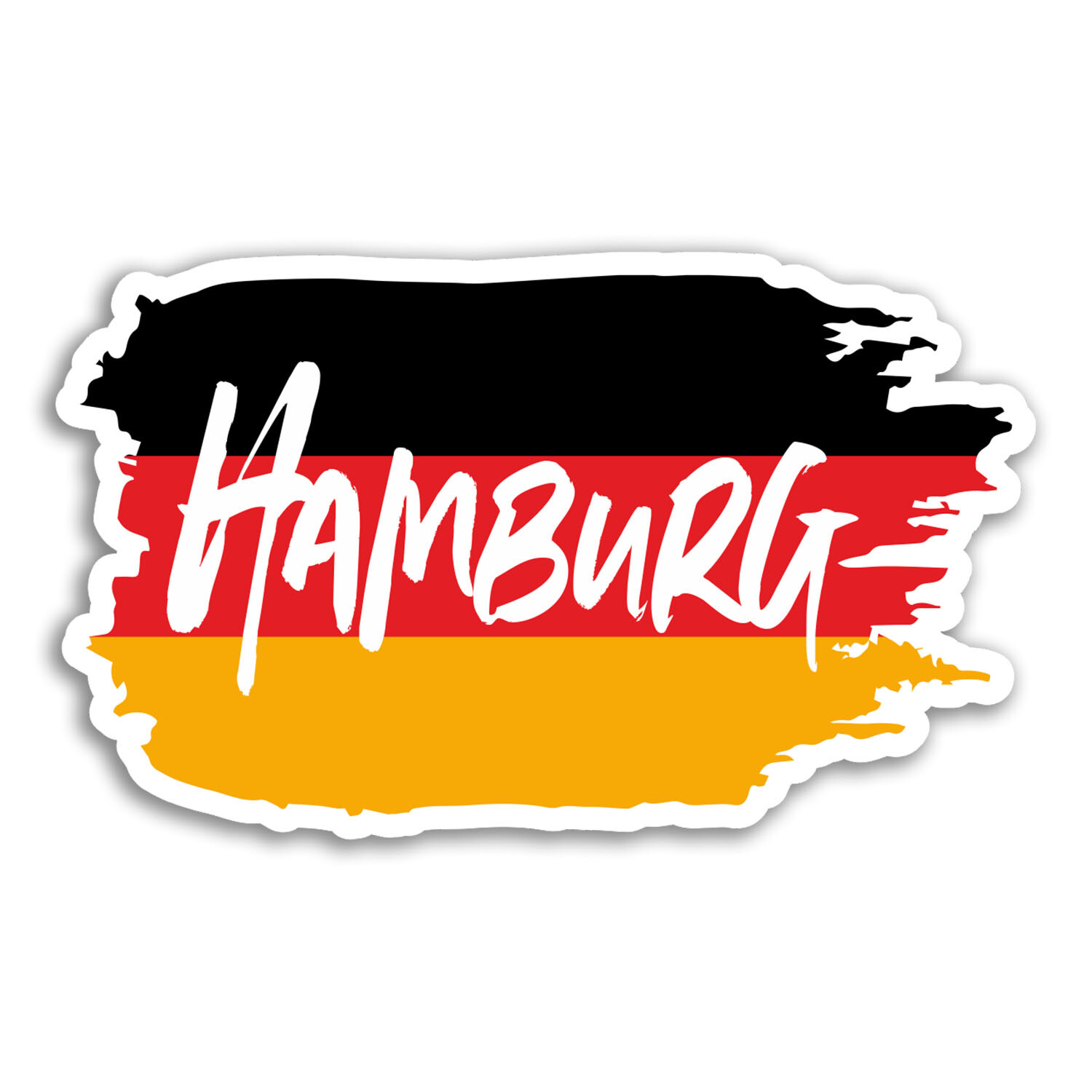 2 x 10cm Hamburg Vinyl Stickers - Germany Flag Fun Sticker Laptop ...