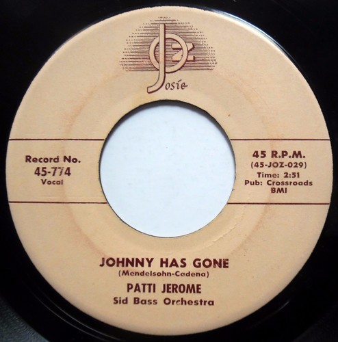 Patti Jerome Avec Doowop Group 45 Johnny A Gone Après Le Feux Go Down ...