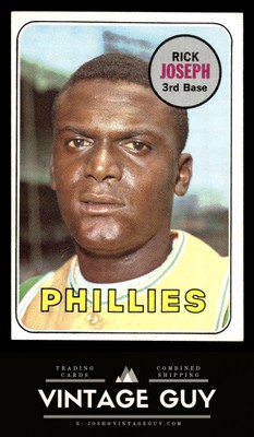 1969 Topps #329 Rick Joseph Vintage Philadelphia Phillies Baseball Card ...