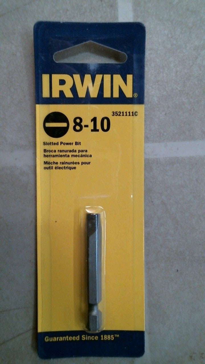 Irwin 3521111C 8-10 Slotted Power Bit, FREE SHIPPING | eBay