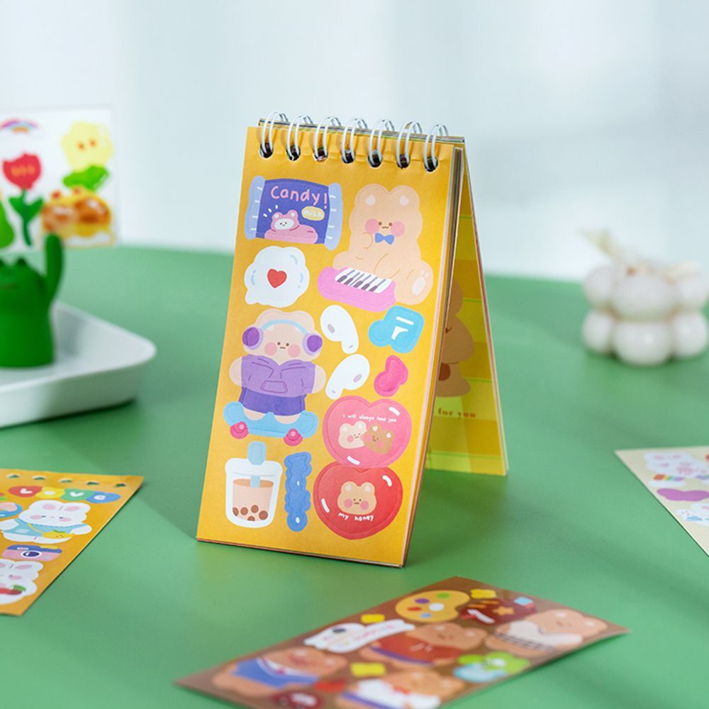 Stickers Coil Sticker Book Hand Account Decoration Cartoon Animals ...