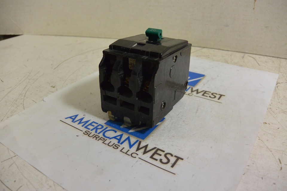 QOB320 SQUARE D QOB 3 pole 20 amp 240 volt OLD STYLE Green Handle for ...