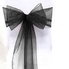 10PCS Organza Sashes Chair Cover Bow Sash WIDER FULLER BOWS Wedding ...